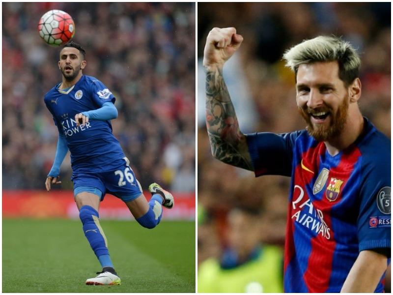 Riyad Mahrez pairs himself alongside Messi in a dream five-a-side team