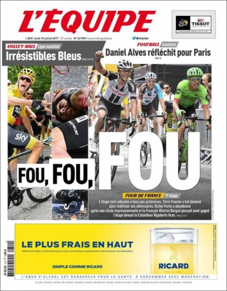 Les Unes des journaux sportifs européens du 10 juillet 2017 - BeSoccer